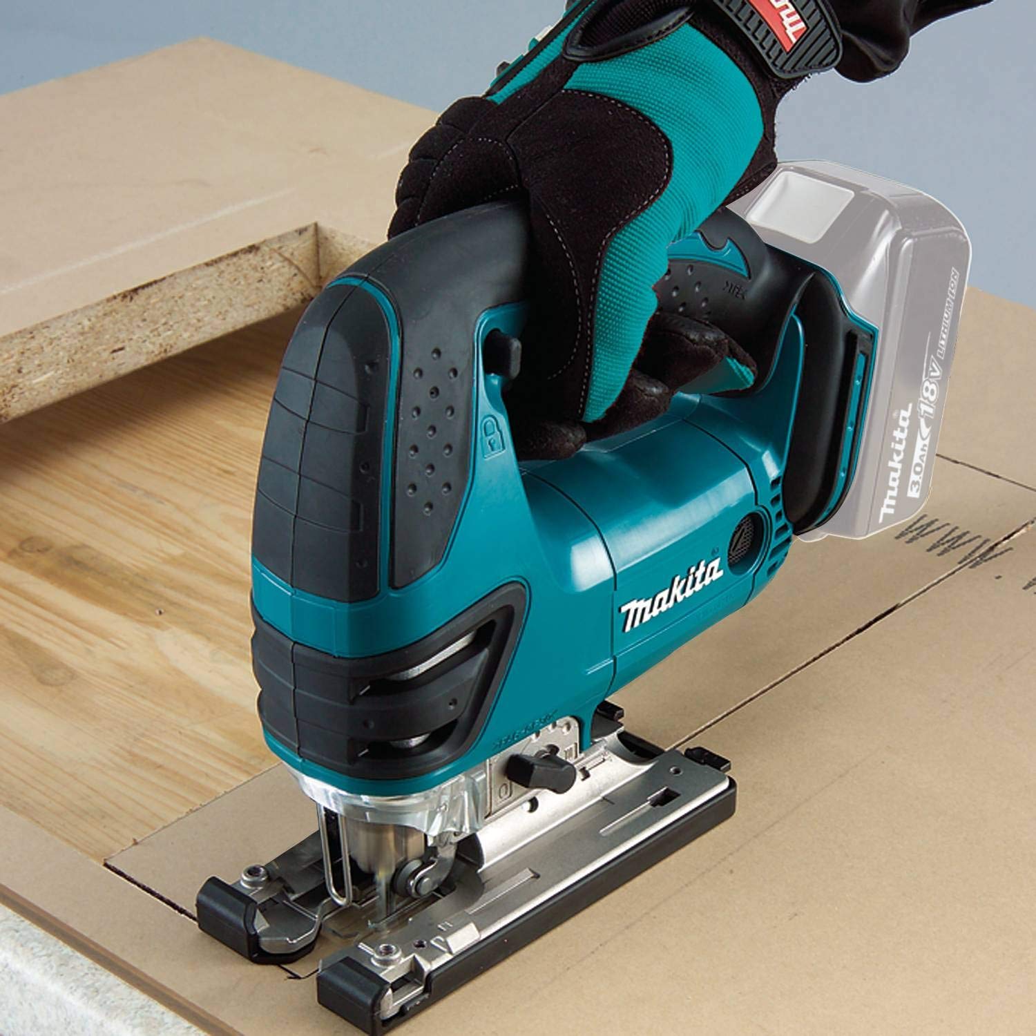 Makita XPK01Z 18V LXT Lithium-Ion Cordless 3-1/4-Inch Planer, Tool Only & XVJ03Z 18V LXT Lithium-Ion Cordless Jig Saw, Tool Only