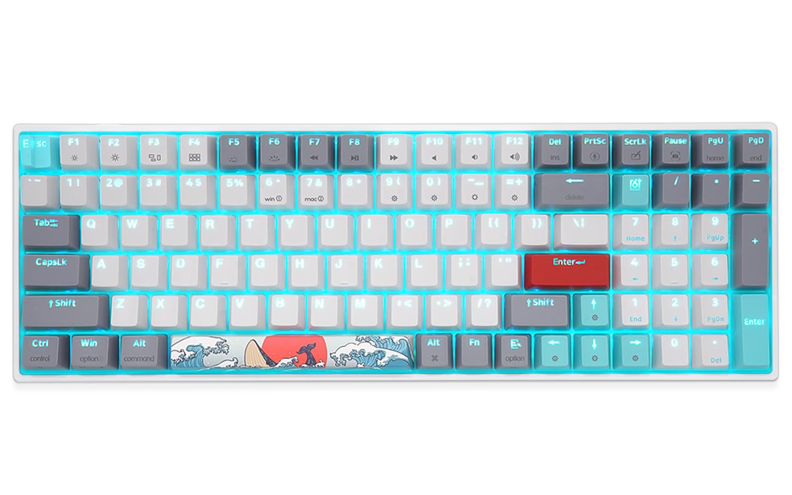 SKYLOONG SK96 O-Ring Gasket Gaming Keyboard Full Size Hot Swappable Wired Mechanical Keyboard RGB Programmabl Compatible Computer/Laptop
