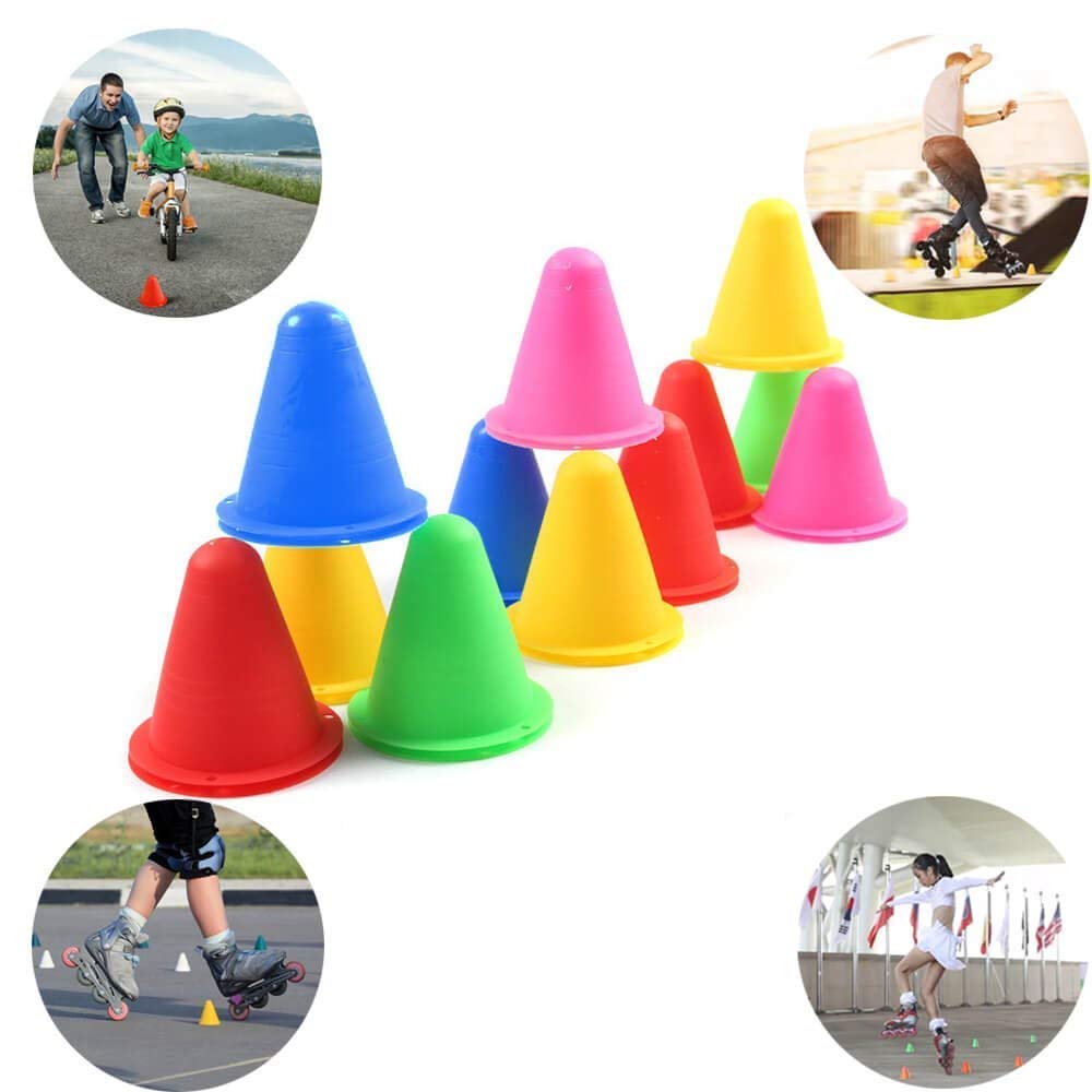Mavvel Hurriman 40 Pack Slalom Cones Mini Agility Soccer Cones for Training, Kids Roller Skating