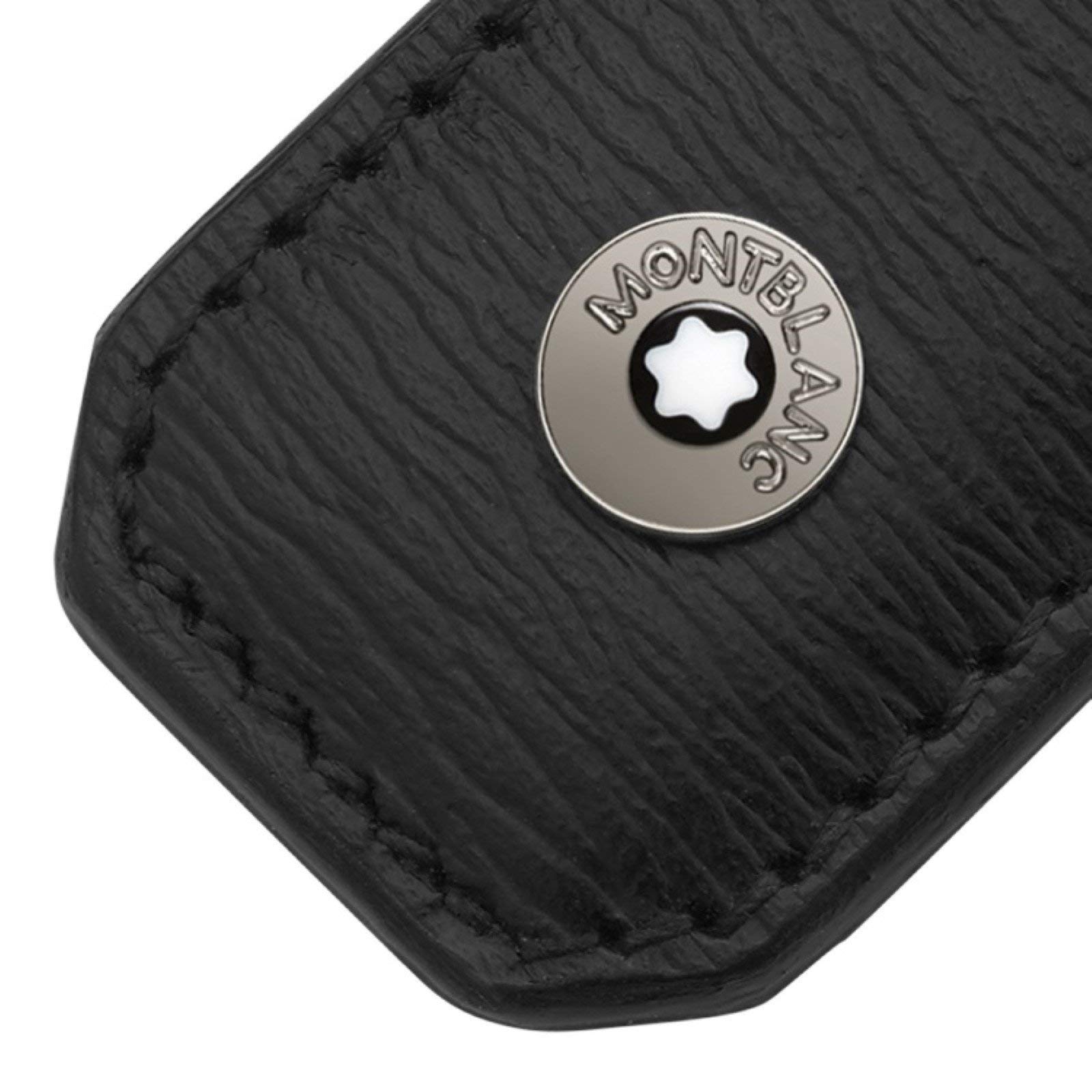 Montblanc 4810 Westside Rectangular Black Leather Key Chain 114703