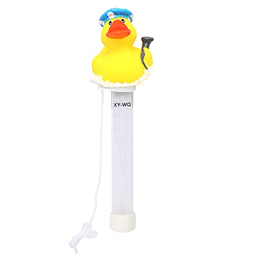 XY-WQ Floating Pool Thermometer, Large Size Easy Read for Water Temperature with String for Outdoor and Indoor Swimming Pools and Spas (Duck)