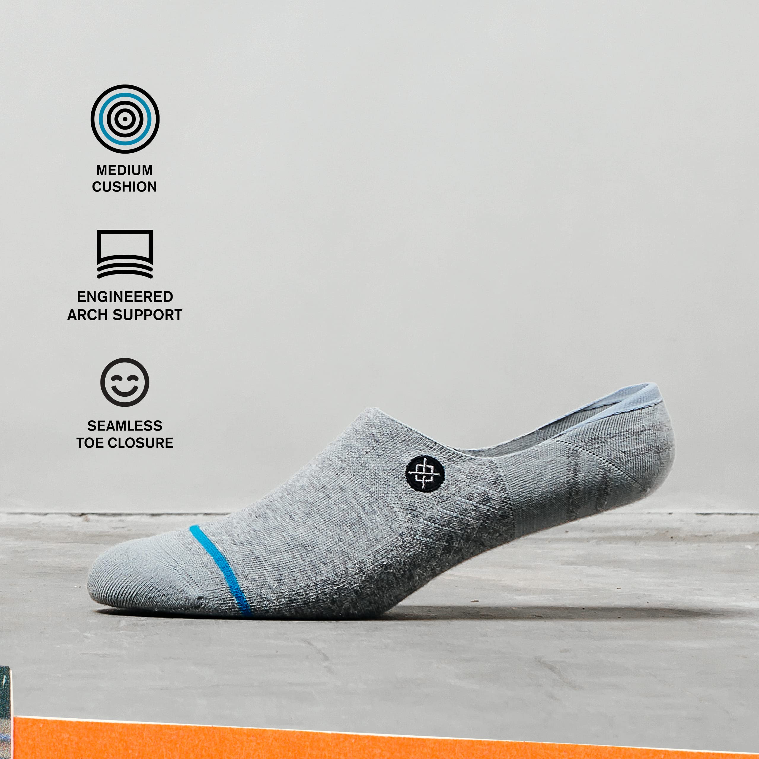 Stance Pablo No Show Socks (Large, Offwhite)