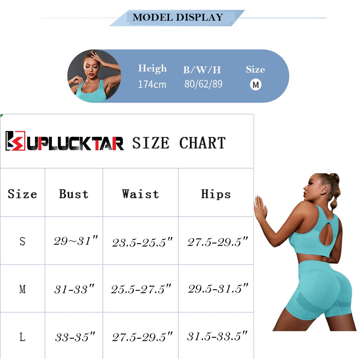 SupLucktar Workout Sets for Women 2 Piece Outfits Ribbed Seamless Crop Top& High Waisted Running Shorts Sets Yoga Activewear