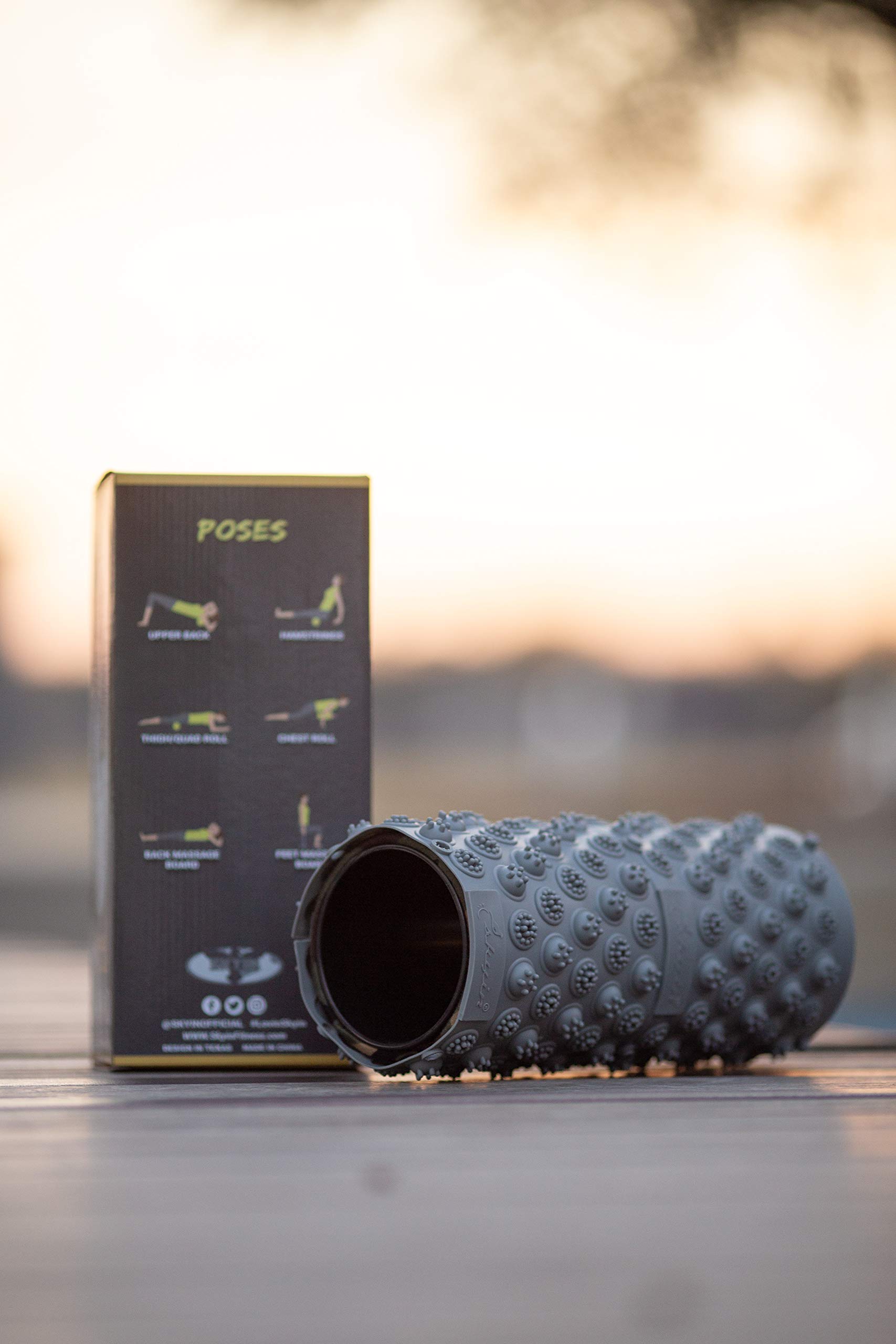 Muscle Roller 3 in 1,Different from Traditional Foam Roller,Smooth Cotton Roller & Trigger Point Rollers & Foot Massage Board,from Beginners to Professionals (Festive, 12.5")