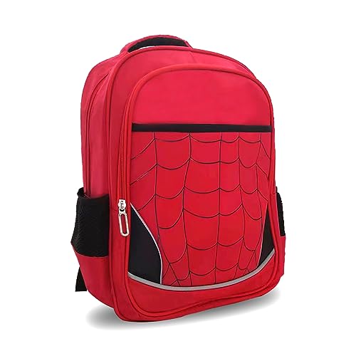 Rafaelle Toddler School Backpack 3D Comic Elementary Student Schoolbag Waterproof Lightweight Kids Bookbags for Boys Girls (L, RED WED)