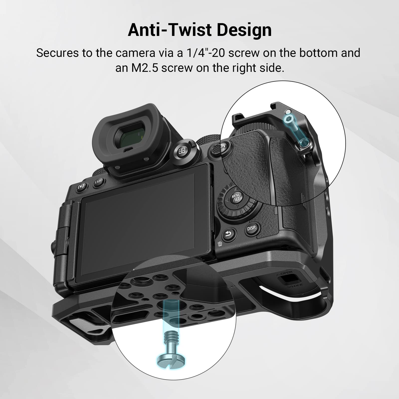 SmallRig S5 Cage Kit for Panasonic for LUMIX S5 Camera, DSLR Handheld Kit Aluminum Alloy Cage for Panasonic S5 3716