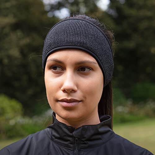 Proviz REFLECT360 Explorer Reflective Breathable Unisex Fleece-Lined Running Sports Headband Hi Visibility, Black