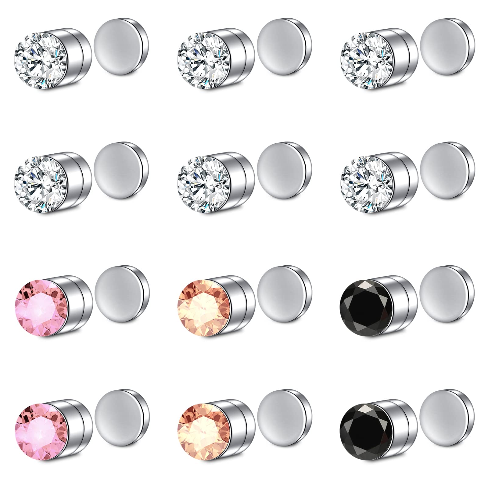 TOKRING Fake Nose Ring Stud Fake Nose Stud Clip On Lip Ear Non Pierced Jewelry for Women Men