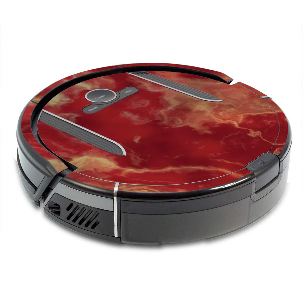 MightySkins Skin Compatible with Shark Ion Robot R85 Vacuum Minimal Cover - Crimson Marble | Protective, Durable, and Unique Vinyl wrap Cover | Easy to Apply, Remove | Made in The USA