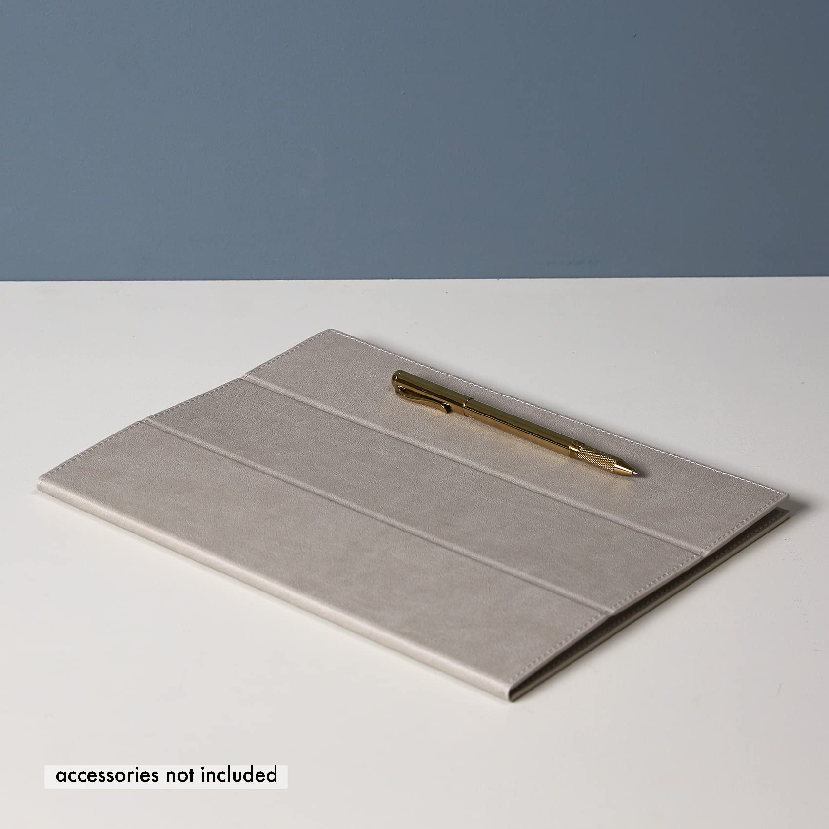 Stand Up Folio w Notepad - Focused Edition. Harbor Vegan Leather. Refillable Notepad Pocket. Folio and Notepad Set. 25 Sheets Weekly Planning Pad Included by Erin Condren.