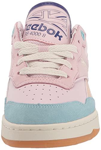 Reebok Women's BB 4000 II Basketball Shoe, Pixel Pink/Vintage Chalk/Blue Pearl, 6 Women