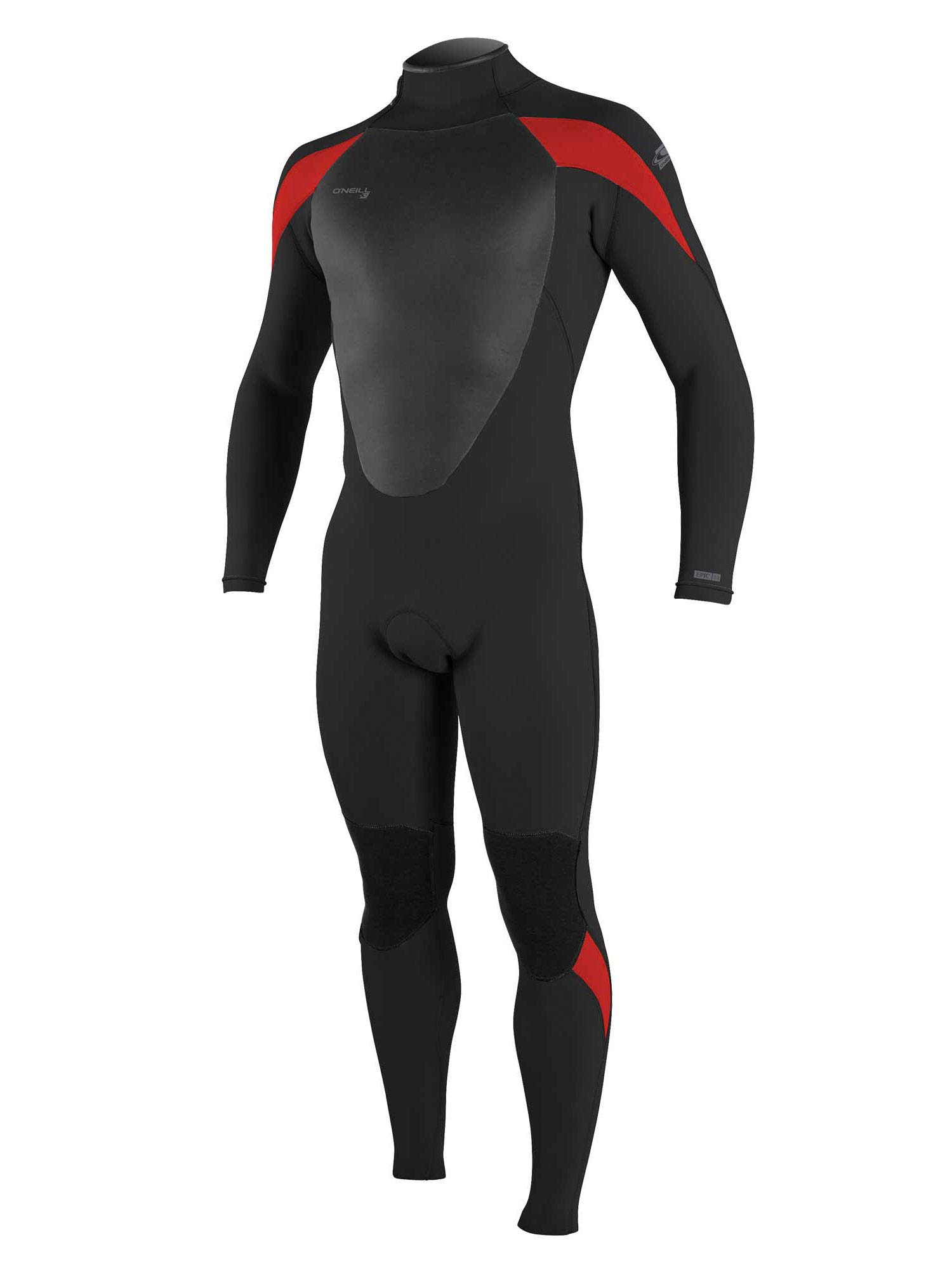 O'Neill Men's Epic 3/2mm Full Wetsuit 2XLT Black/Black/red (4211B)