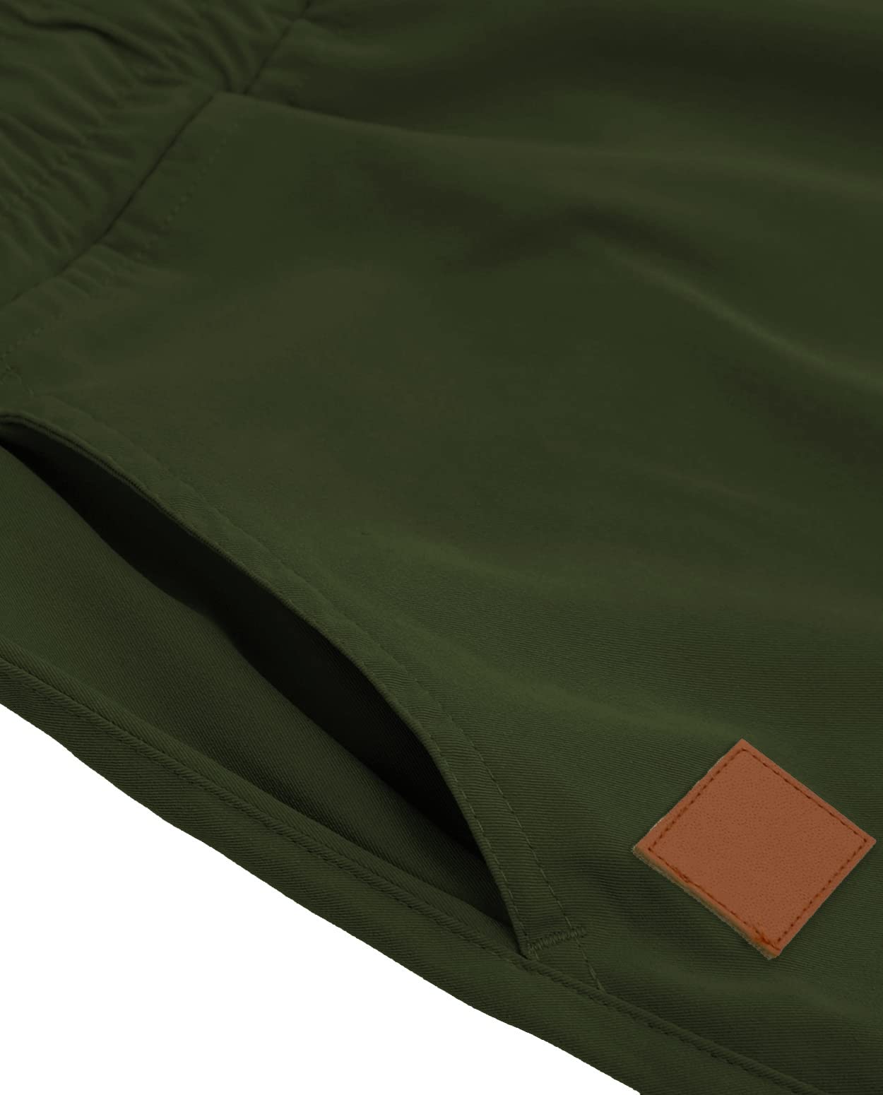 Mens Shorts Casual Classic Fit Athletic Workout Golf Shorts Cotton Cargo Shorts for Men Summer Beach Shorts with 4 Pockets, Army Green-M
