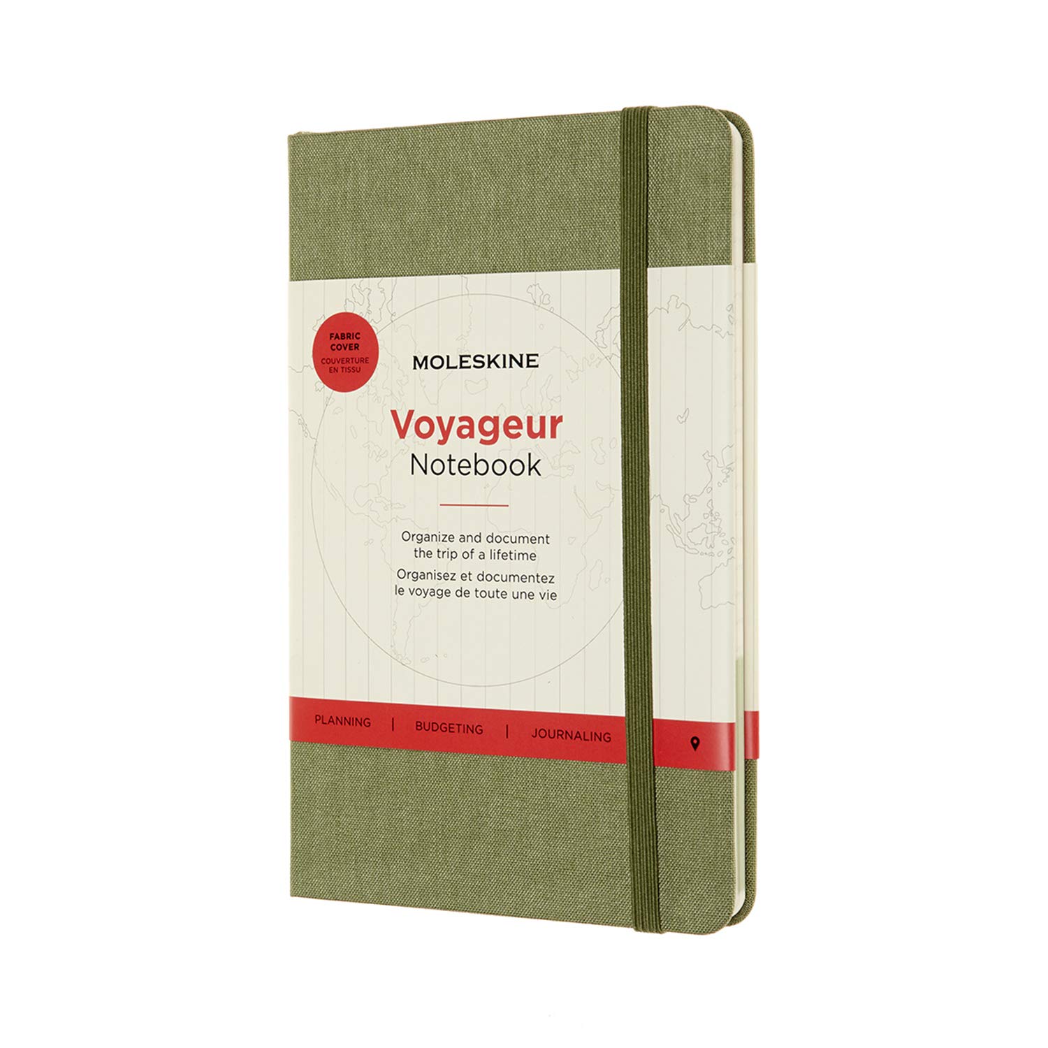 Moleskine Voyageur Notebook, Hard Cover, Medium (4.5" x 7") Elm Green, 208 Pages