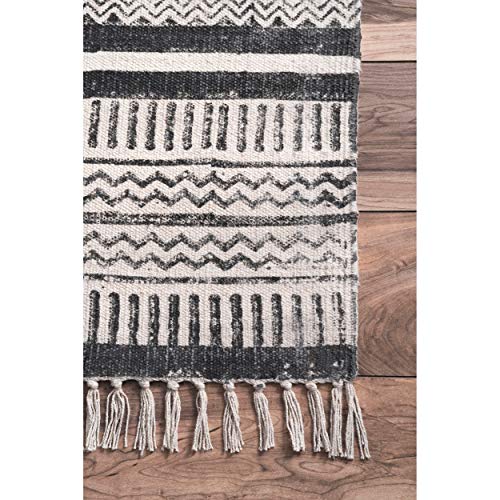 nuLOOM Hand Made Raina Area Rug, 4x6, Grey