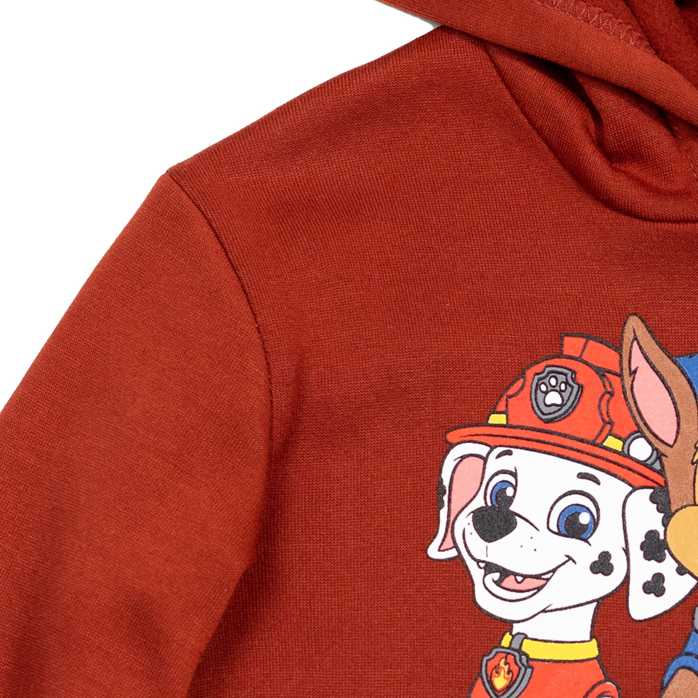 Paw Patrol Marshall Chase Rubble Little Boys Fleece Pullover Hoodie Brown 7