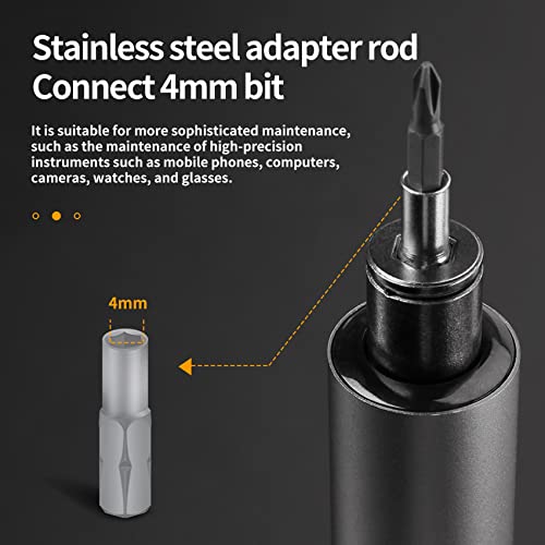 Workglory Mini Electric Screwdriver Set, 37-Piece Power Rechargeable Screwdriver Tool Kit with 32 Magnetic Driver Bits, S2 Steel, Repair Tool Kit for Precision Electronics I 0.5-1.5N.m