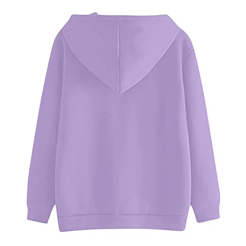 STAOEDU Women's Y2k Trendy Color Block Tops with Hood Drawstring Basic Hoodie Pattern Printed Hooded Sweatshirt Gifts for Her