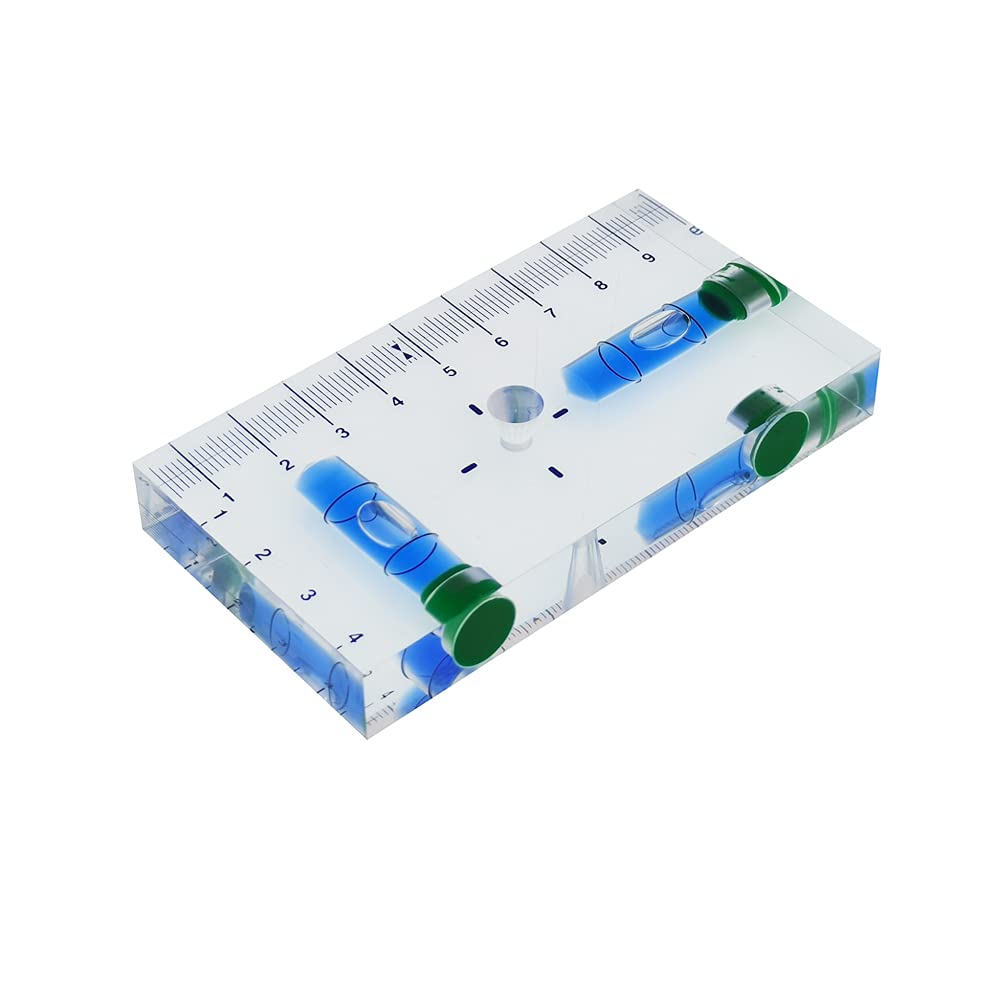 XMLEI Transparent cuboid high precision T level integrated small household magnetic level bubble level(95X51X13mm) (g549810)