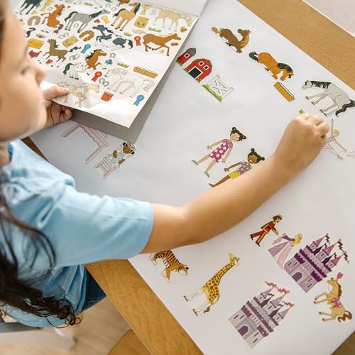 Melissa & Doug Sticker Collection and Coloring Pads Set: Princesses, Fairies, Animals, and More - FSC Certified