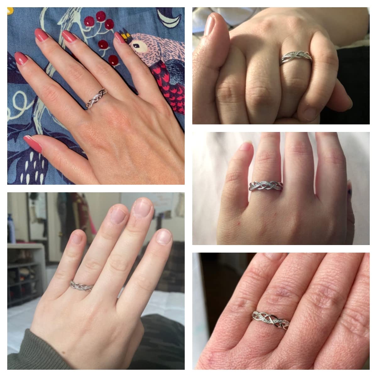 STARCHENIE Infinity Promise Celtic Knot Ring for Women 925 Sterling Silver Engagement Wedding Band Anniversary Jewelry Size7