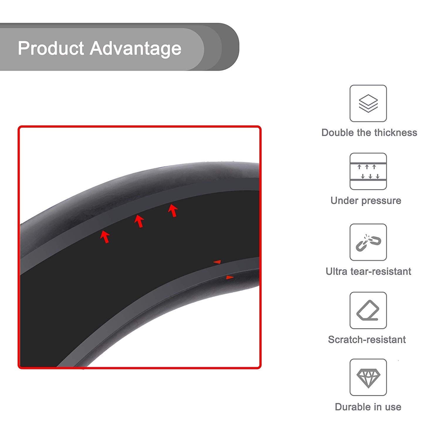 Maxmartt Outer Inner Tire Set for Xiao-mi M365, Non-Slip Rubber Tyre Compatible for Xiaomi M365 Electric Scooter Replacement Wheels(8.3Inch)