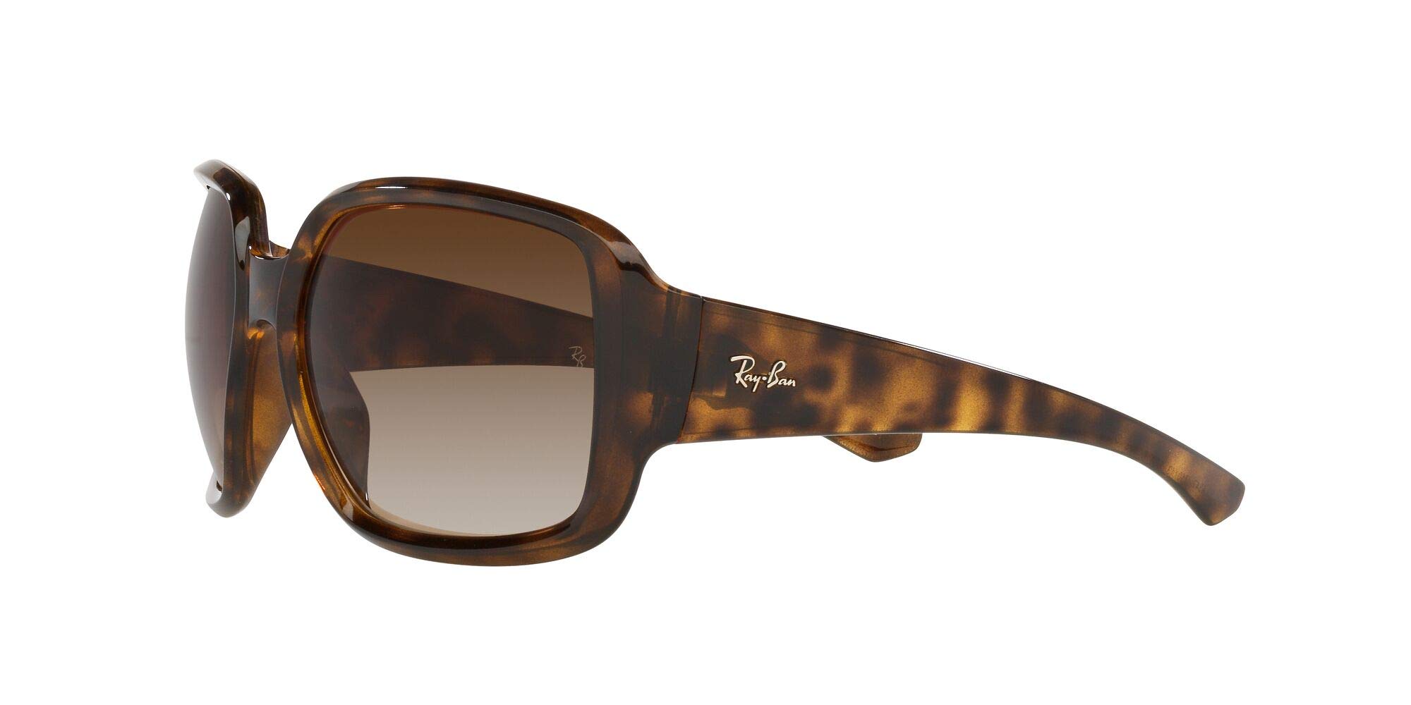 Ray-Ban Rb4347 Powderhorn Square Sunglasses, Havana/Brown Gradient Dark Brown, 60 mm