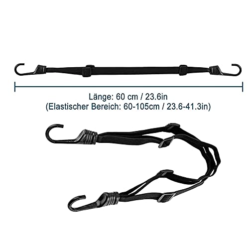 NSQFKALL Lashing Luggage Straps Straps Expander with Hooks 2 Pieces with Hooks Bike Accessories Road Bike Lights Back