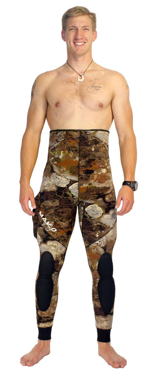MAKO Spearguns Mens Spearfishing Wetsuit 3D Yamamoto Reef Camo 5mm 2 Piece (Large)