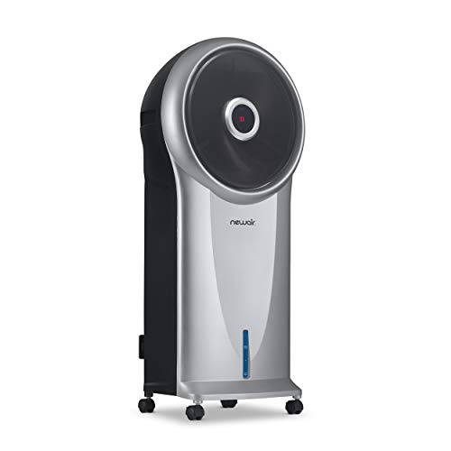 Newair Evaporative Air Cooler and Portable Cooling Fan in Silver, Honeycomb Pad Cooling, 470 CFM, 1.45 Gallon Removable Water Tank, Remote Control and Timer, Cost Saving Cooling for Dry Climates