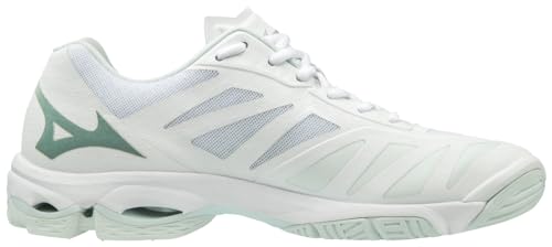 Mizuno womens Wave Lightning Z5 Indoor Court Shoe, White, 8.5 US