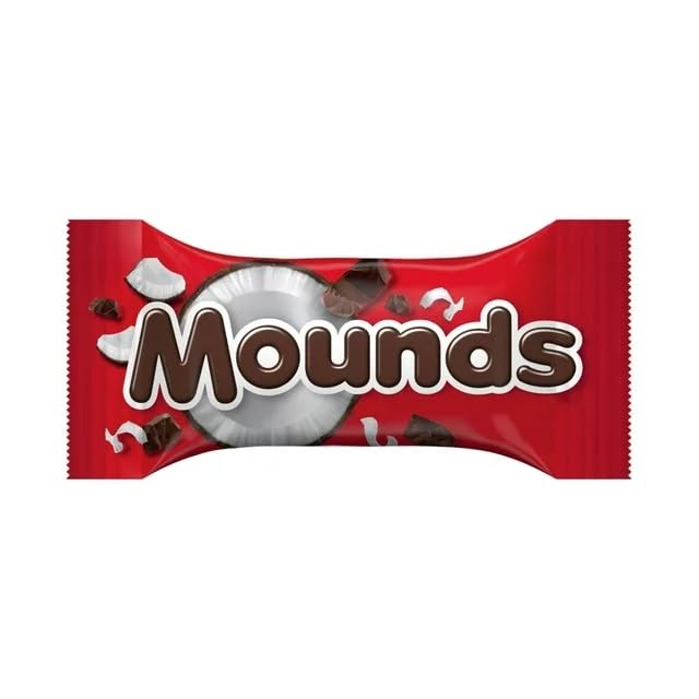 Mounds Dark Chocolate and Coconut - Bulk Candy - 1.5 Pound Bag Approximately 40 Candy Mounds - Chocolate Candy, Christmas Candy - Gluten Free Snacks - Individually Wrapped Treats for Christmas and Parties