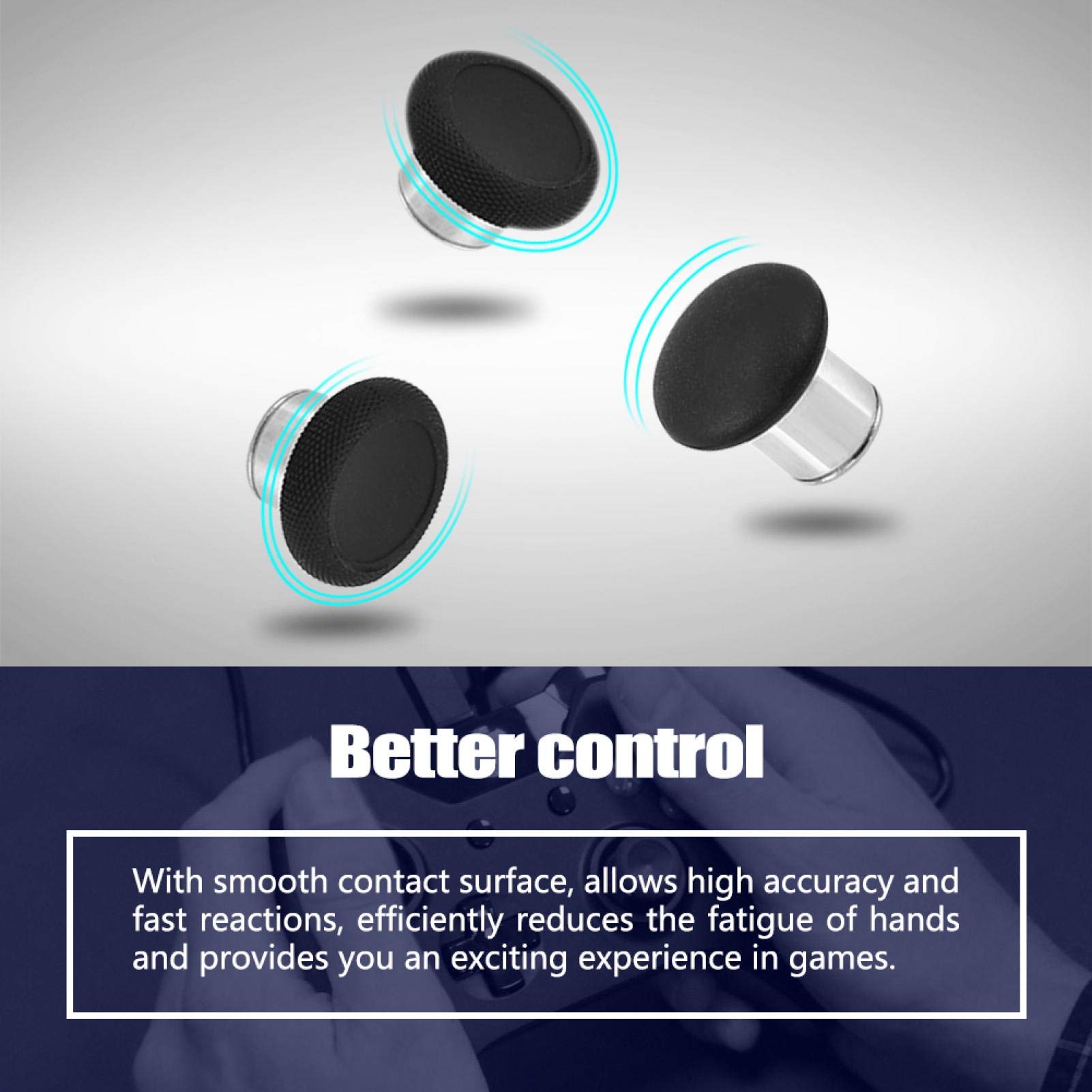 VLIZO Mini Joystick Button,Mini Thumb Stick Caps Magnetic,Grips Caps Thumb Stick Joystick Grips Replacement Button Kit Fit for ONE Joystick