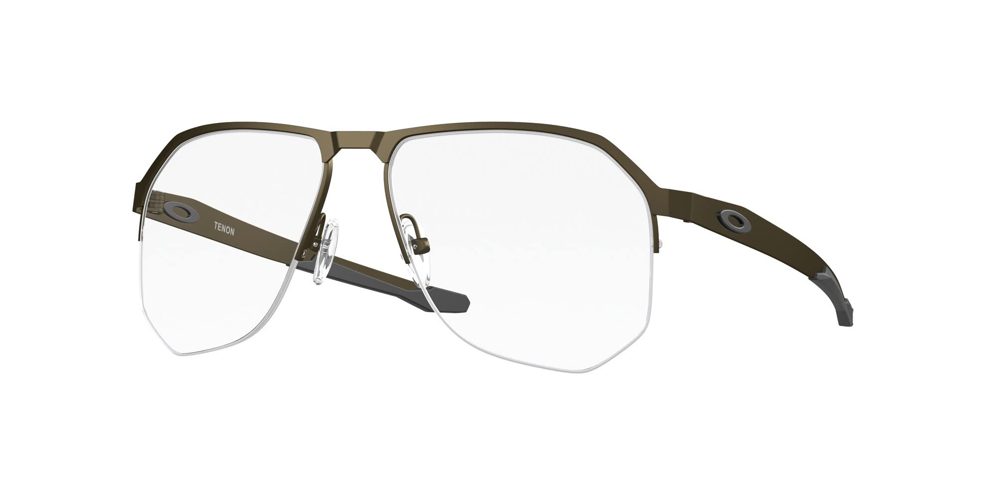 Oakley Men's Ox5147 Tenon Aviator Prescription Eyeglass Frames, Satin Olive/Demo Lens, 53 mm