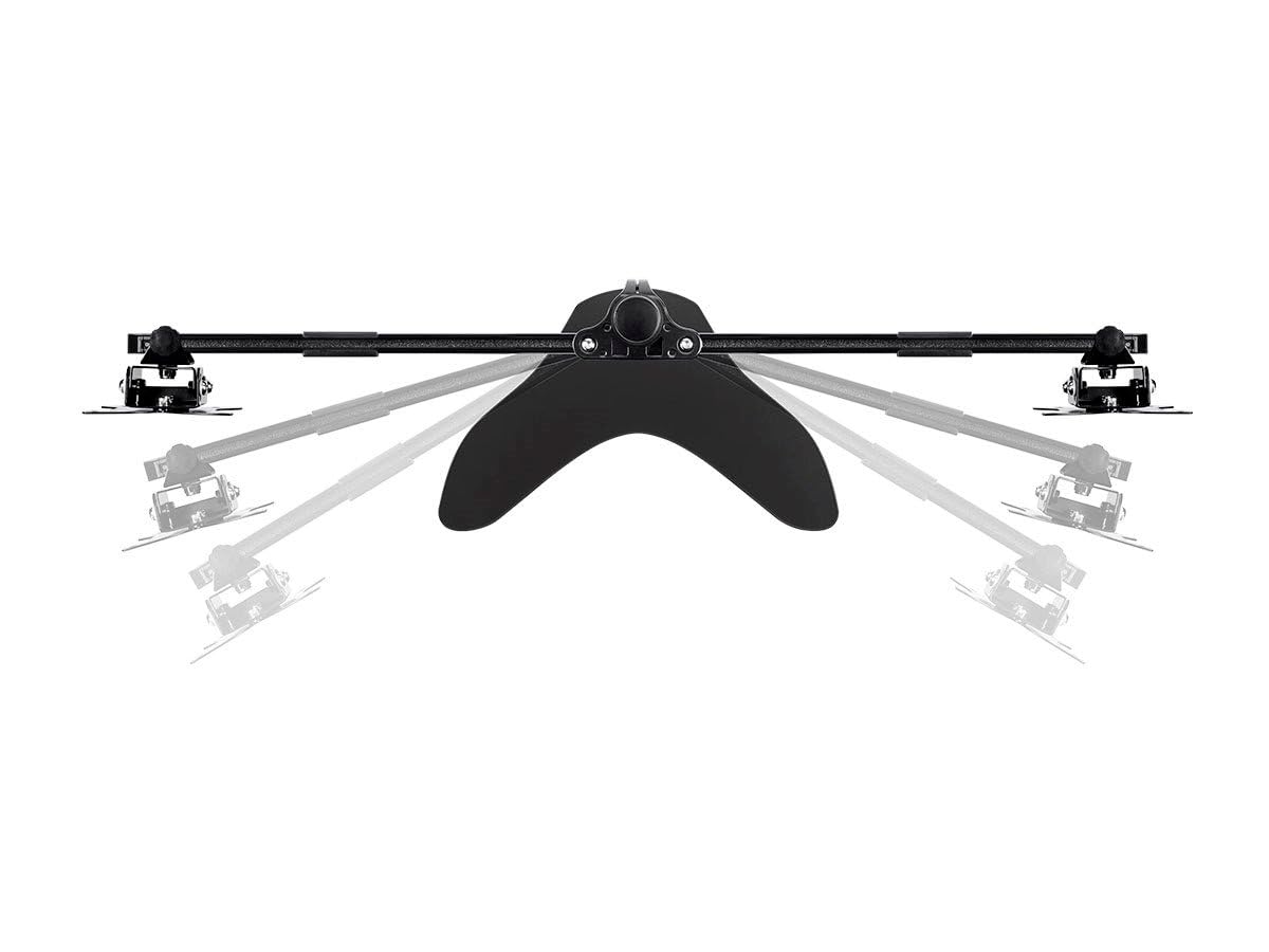 Monoprice Dual Monitor Free Standing Adjustable Desk Mount - for Monitors 15~30in, Up to 100 x 100 VESA, Black