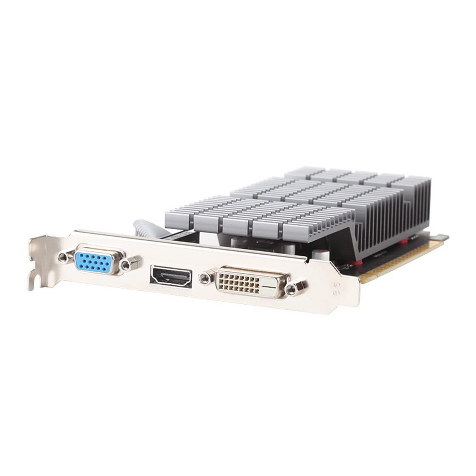 maxsun GEFORCE GT 710 4GB Low Profile Ready Small Form Factor Video Graphics Card GPU Support DirectX12 OpenGL4.5, Low Consumption, VGA, DVI-D, HDMI, HDCP, Silent Passive Fanless Cooling System