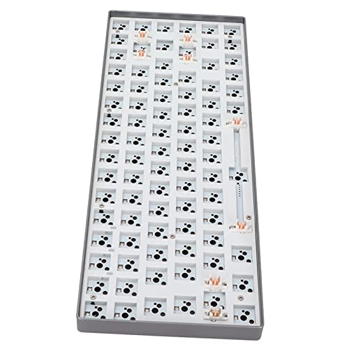 Yoidesu DIY Mechanical Keyboard, 75% 84 Keys USB C Wired Gaming Keyboard RGB Hot Swappable 3pin/5pin Switch Customized Keyboard Kit(Gray Black)