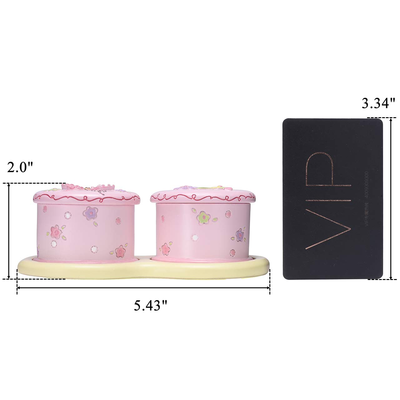 Mogoko Cute Child Tooth Box, Baby First Tooth and Curl Keepsake Boxes Set, Kids Teeth Fairy Holder for Boy or Girl (Pink)