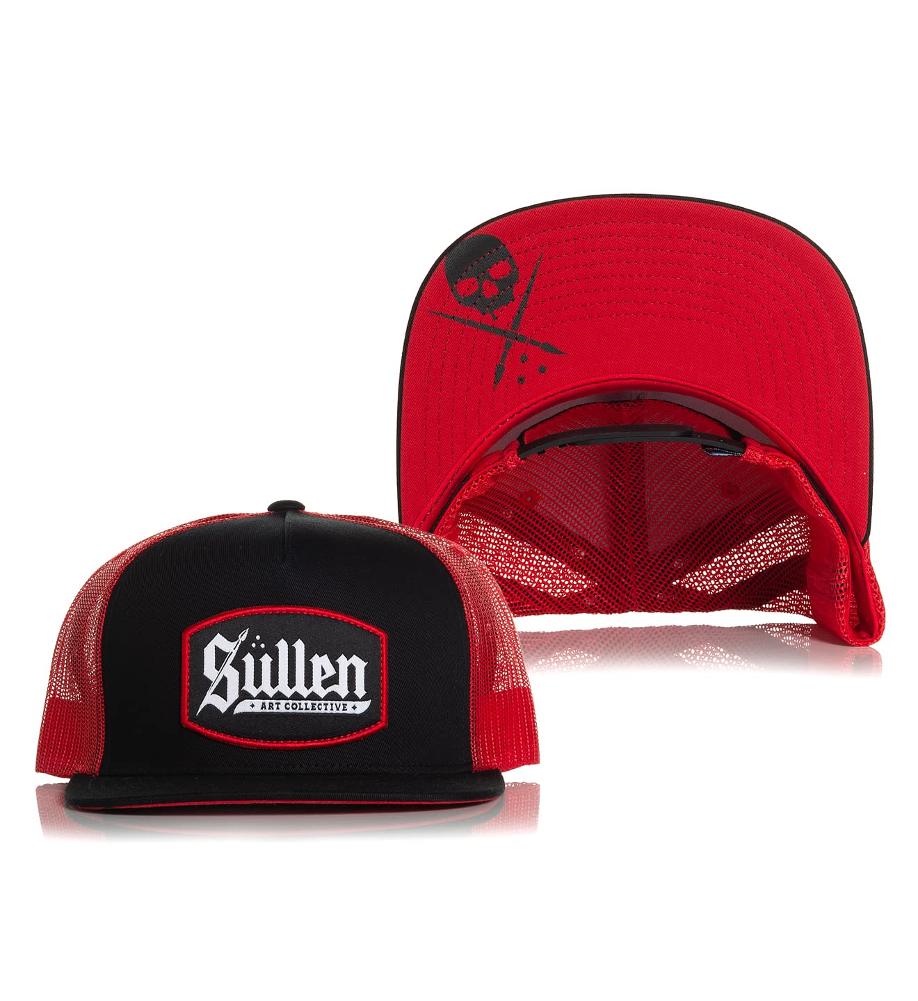 Sullen Contour Snapback Tattoo Lifestyle Hat (Black/Red)