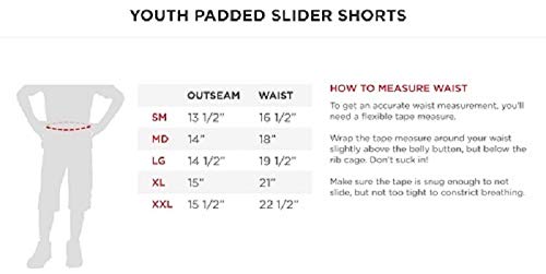 Marucci mens Elite Shorts With Cup, Large, White Marucci Sports MASLCP W YL Youth Padded Slider Youth, White, XX-Large US