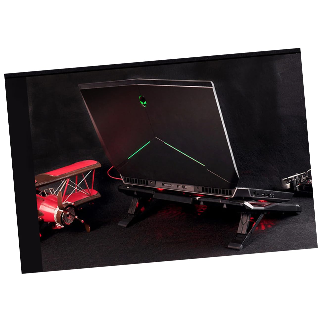 Mikikit Hard Drive Rack 5 Laptop Cooler Base Wood Cooling Pad Laptop Cooling Pad Cooling Pad for Laptop Adjust Five Fans Wheelchair Arm Rest
