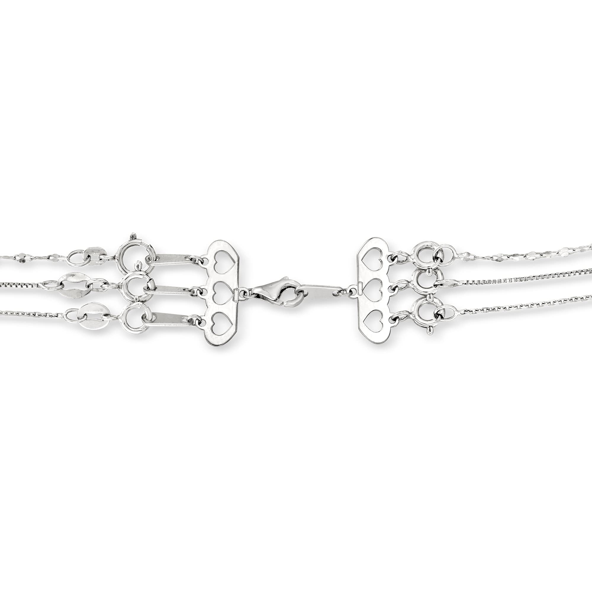 Ross-Simons Italian 14kt White Gold Layering Clasp