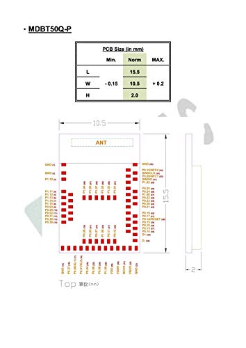 MDBT50Q-P1MV2 Nordic nRF52840 Module PCB Antenna Bluetooth Zigbee Thread ANT+ BT5.2 BT5.0 FCC IC CE Telec KC RCM SRRC