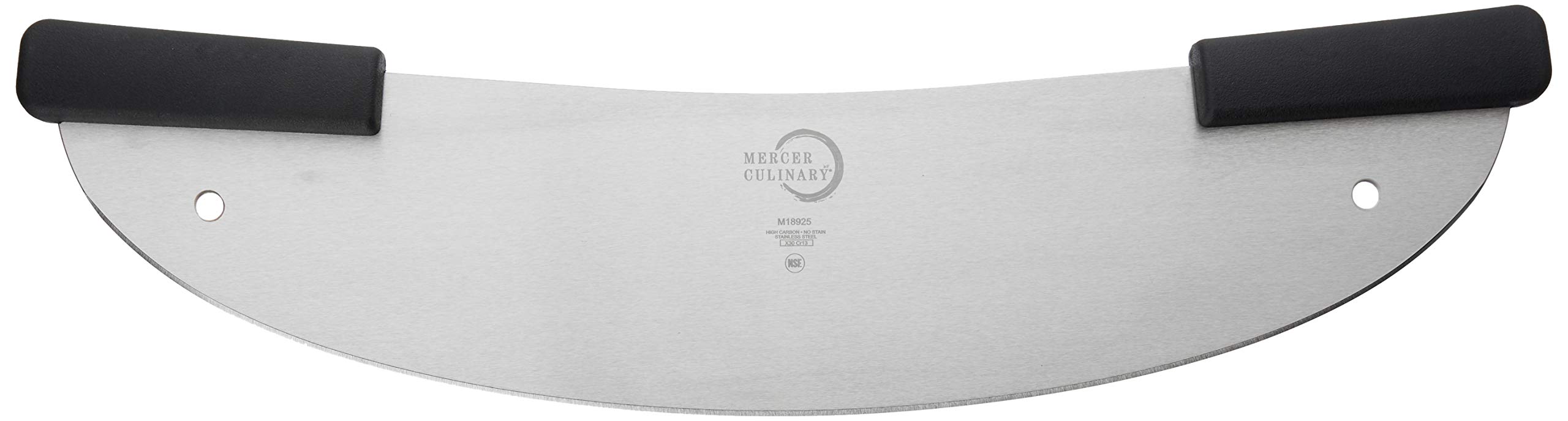 Mercer Culinary Pizza Rocker Knife, 20 Inch, Black Handles