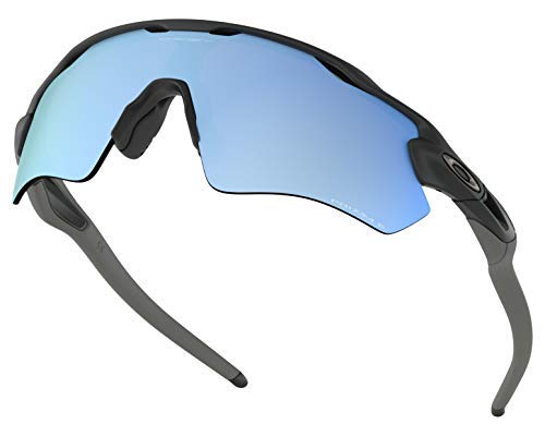 Oakley Radar EV Path Sunglasses (Matte Black Frame/Deep Prizm Water Polarized Lens) with Lens Cleaning Kit (Black)
