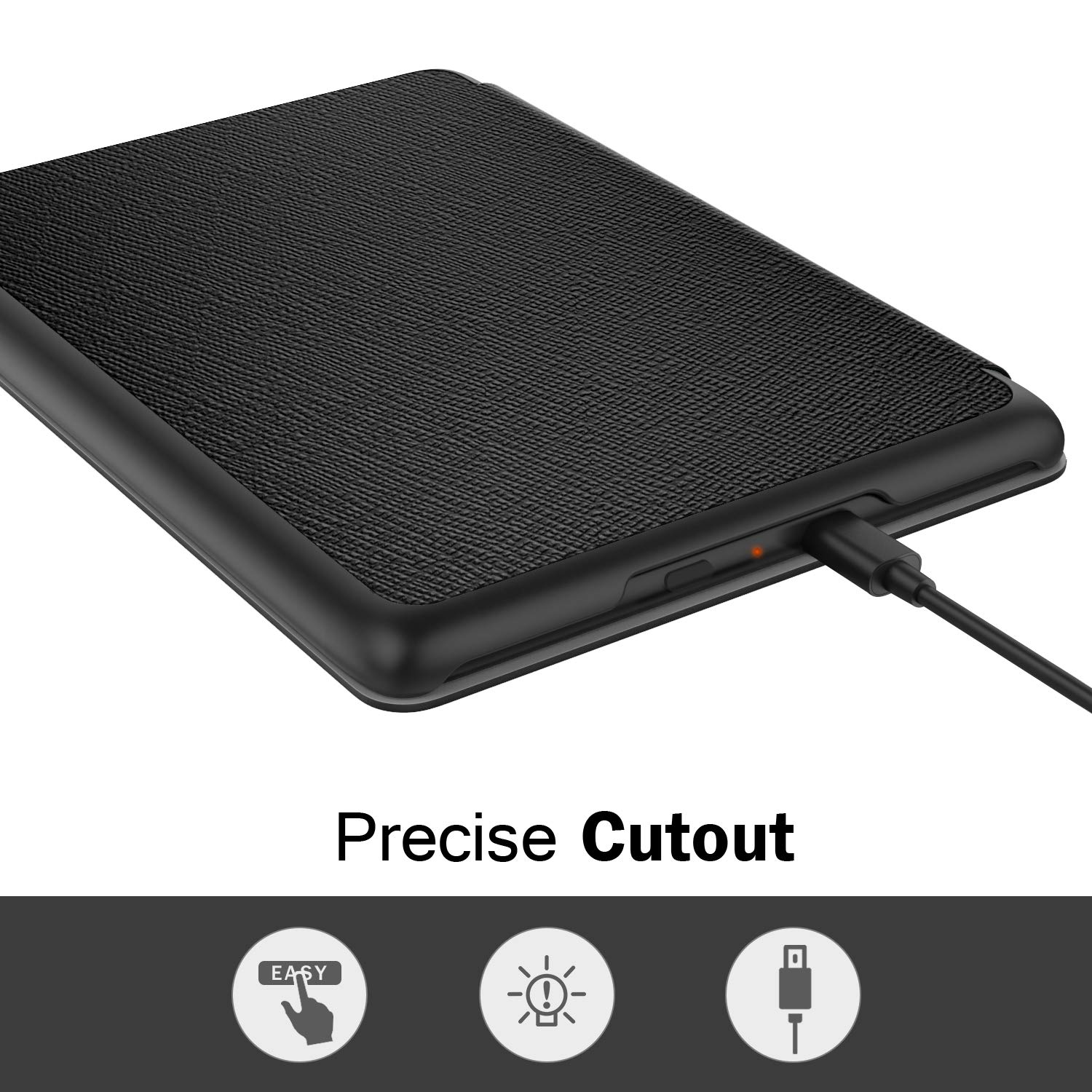 MoKo Case Fits 6" Kindle (10th Generation, 2019 Release), Lightweight Premium Shell Cover with Auto/Sleep, Will Not Fit Kindle Paperwhite 10th Generation 2018 - Almond Blossom