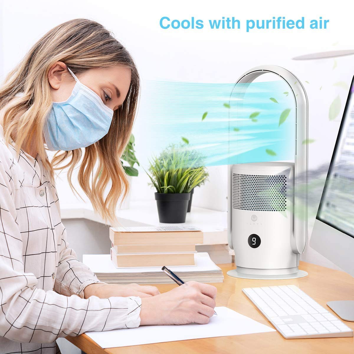 U ULTTY True HEPA Replacement Filters for R022 (SKJ-CR022D, R022D) Bladeless Tower Fan and Air Cleaner Purifier in one, Part # CR022D 1Pack