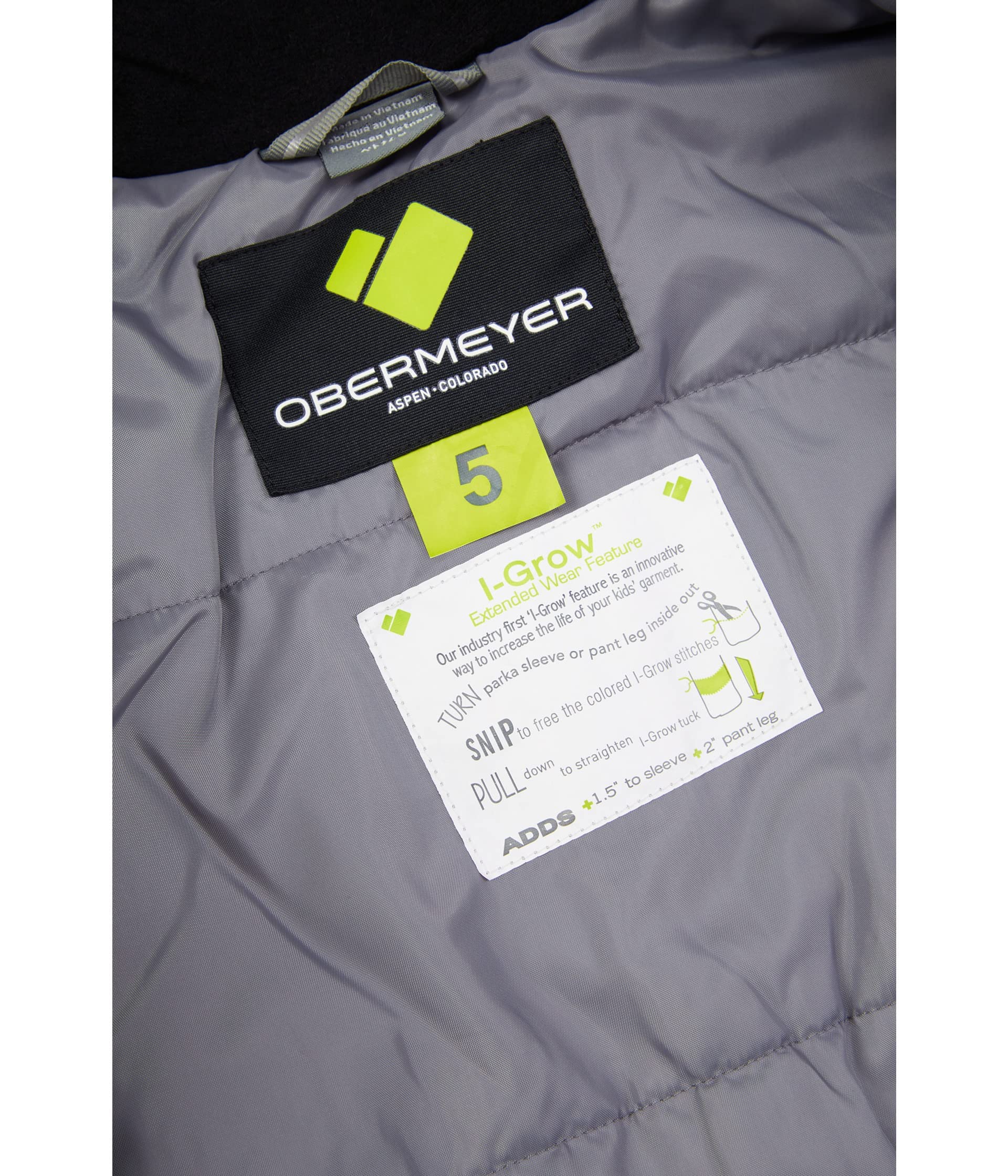 Obermeyer Boys' Insulated top, Make Tracks, 5