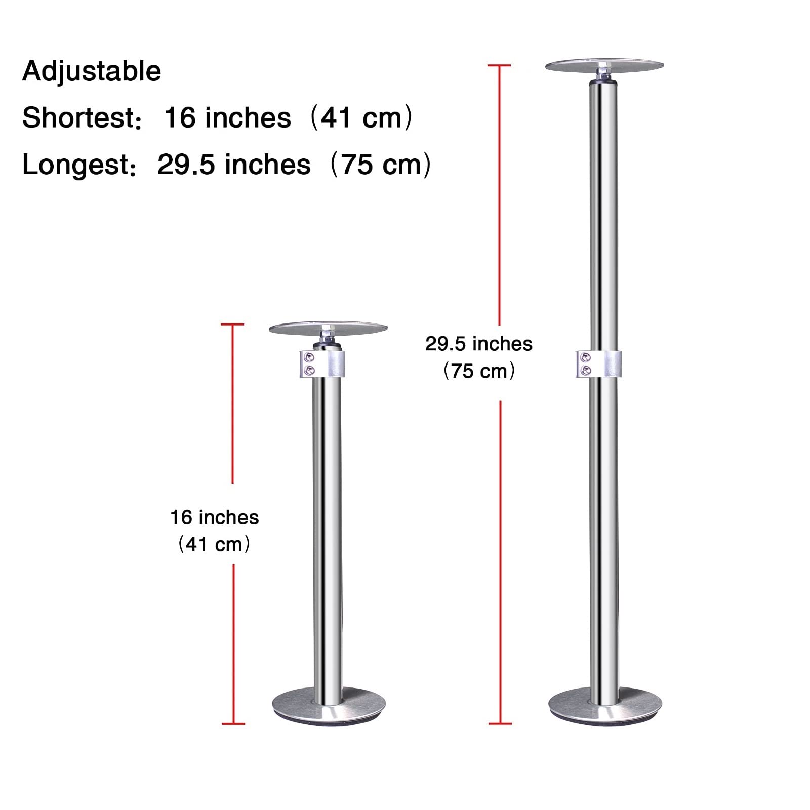 Undermount Sink Mounting Brackets New 304 Stainless Steel Sink Legs Sink Repair Supports Kit Installation and Repair System for Kitchen and Bathroom (Height: 16 to 29.5 inch)