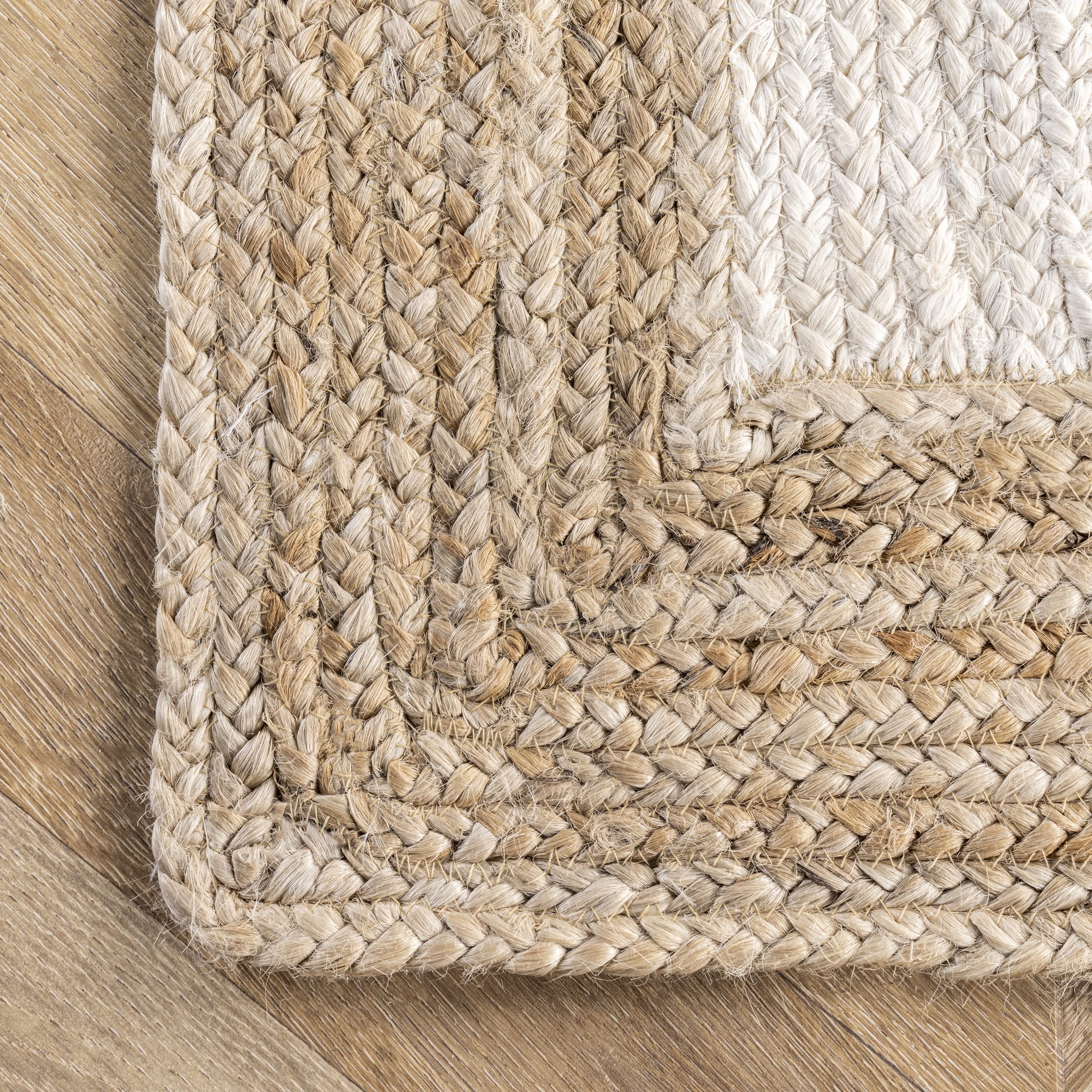 nuLOOM Eleonora Hand Woven Jute Runner Rug , 2' 6" x 10', White, Rectangular